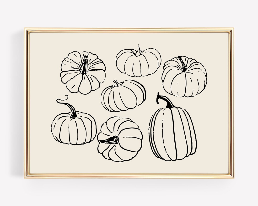 Fall Printable Wall Art Pumpkin Art Fall Kitchen Decor Pumpkin Print ...