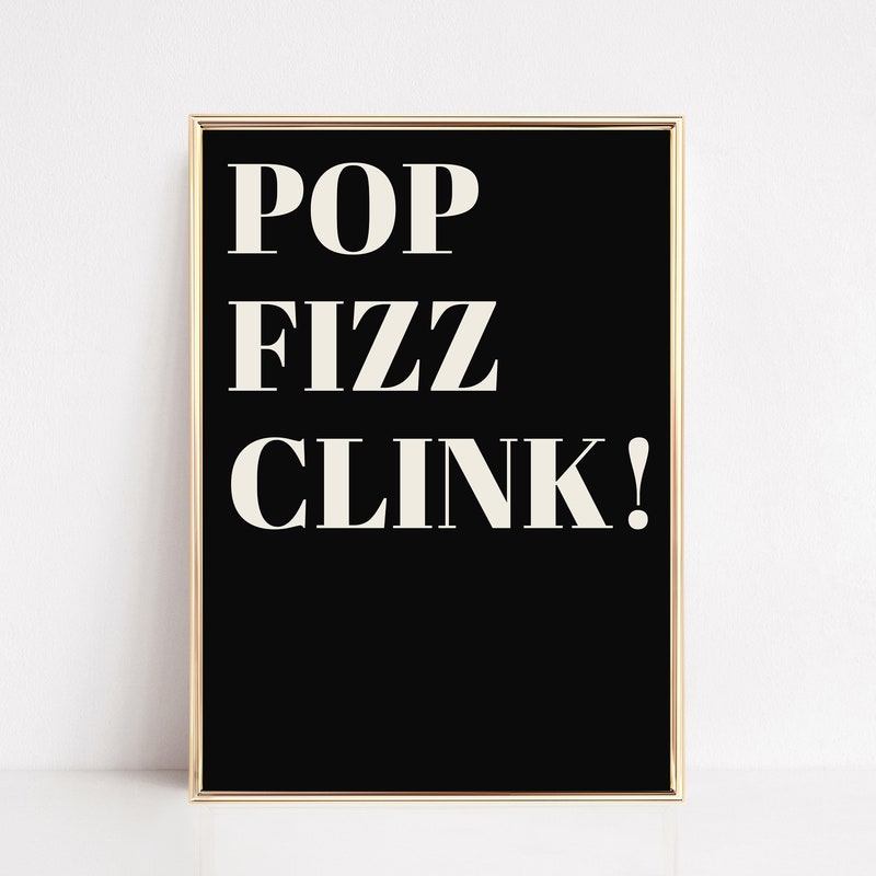 Pop Fizz Clink Sign - Etsy