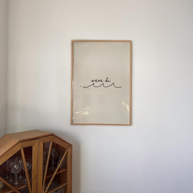 Wave Hi Print | Beachy Nursery Decor | Trendy Wall Art | Hand-drawn ...