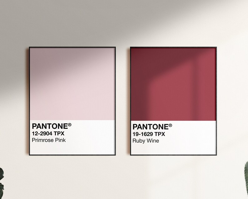 Pantone ruby wine print pantone art pantone print red | Etsy