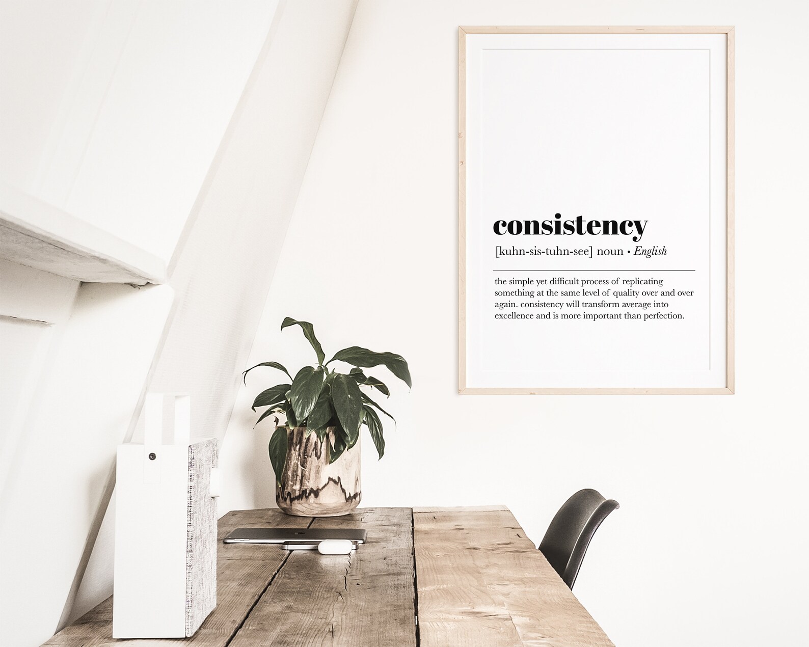 Consistency Definition Print Office Wall Art Home Office - Etsy