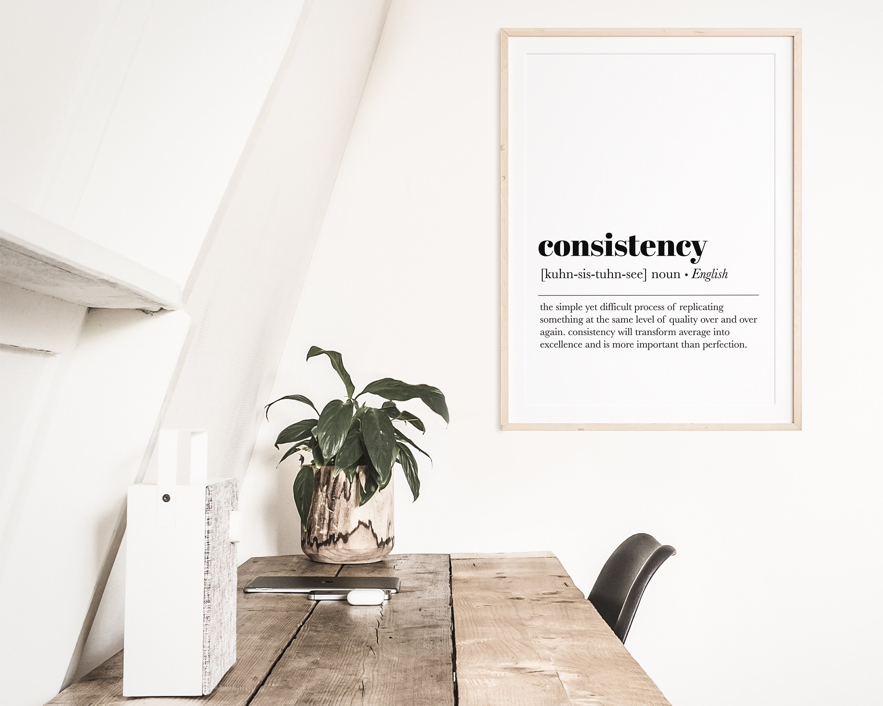Consistency Definition Print Office Wall Art Home Office - Etsy Canada