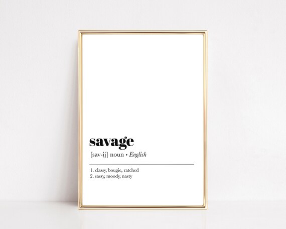 Savage definition megan thee stallion i'm a savage | Etsy