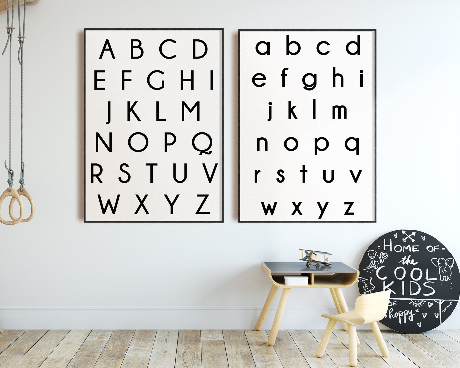Alphabet Poster Set Alphabet Printable Neutral Classroom - Etsy