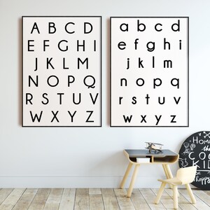 Alphabet Poster Set Alphabet Printable Neutral Classroom Decor ...