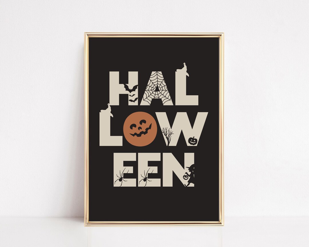 Halloween Sign | Halloween Digital Print | Halloween Decor | Cute ...