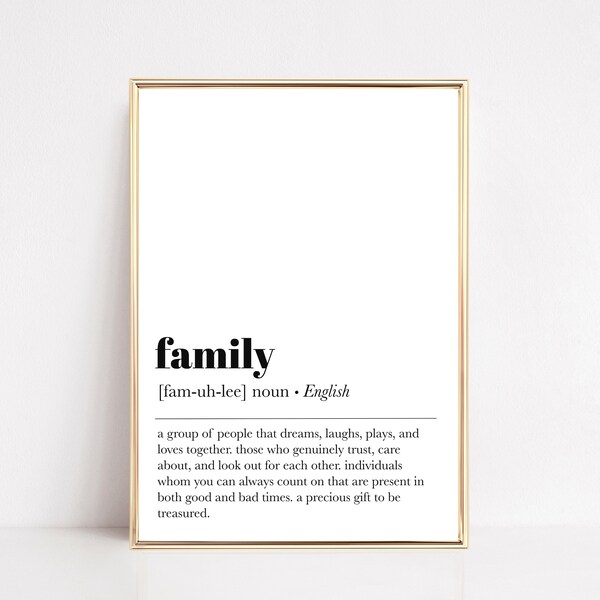 Family Definition - Etsy