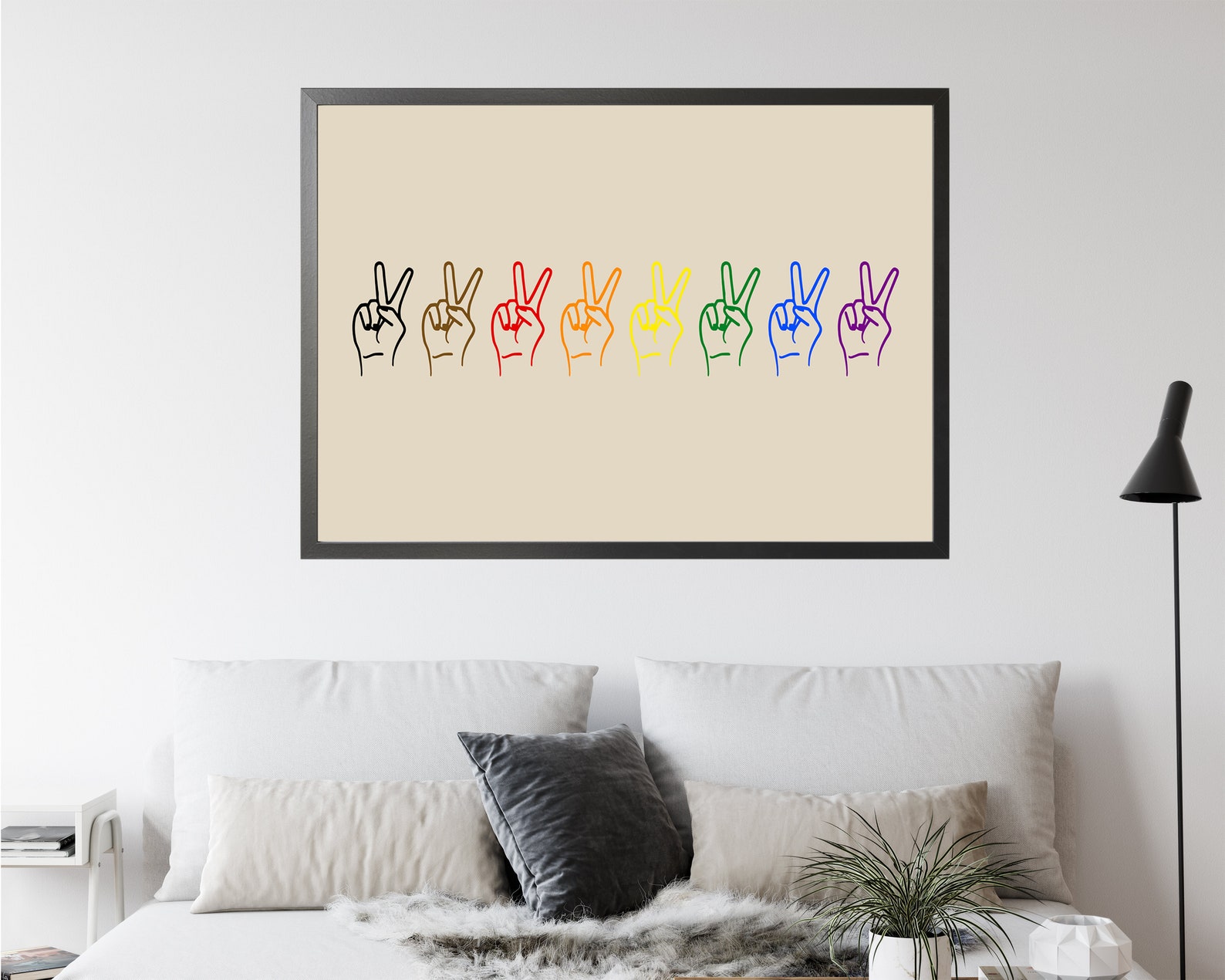 Peace Sign Print Gay Pride Decor LGBT Pride Wall Art - Etsy