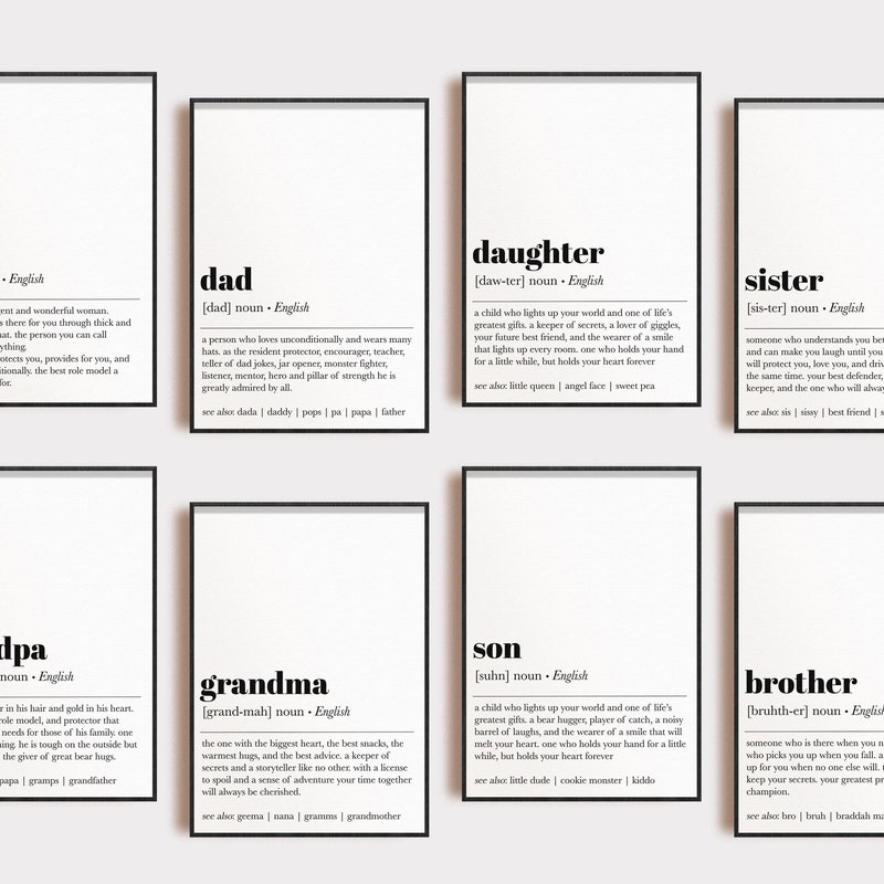Family Definition - Etsy