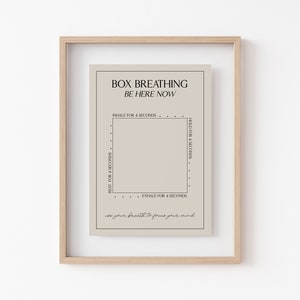 Box Breathing Print | Mindfulness Art Print | Mental Health Art ...