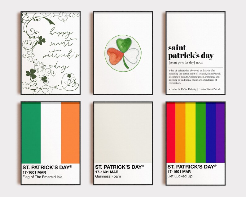 St.patricks Day Decor | Set of 16 PRINTABLES | St Patrick's Day ...