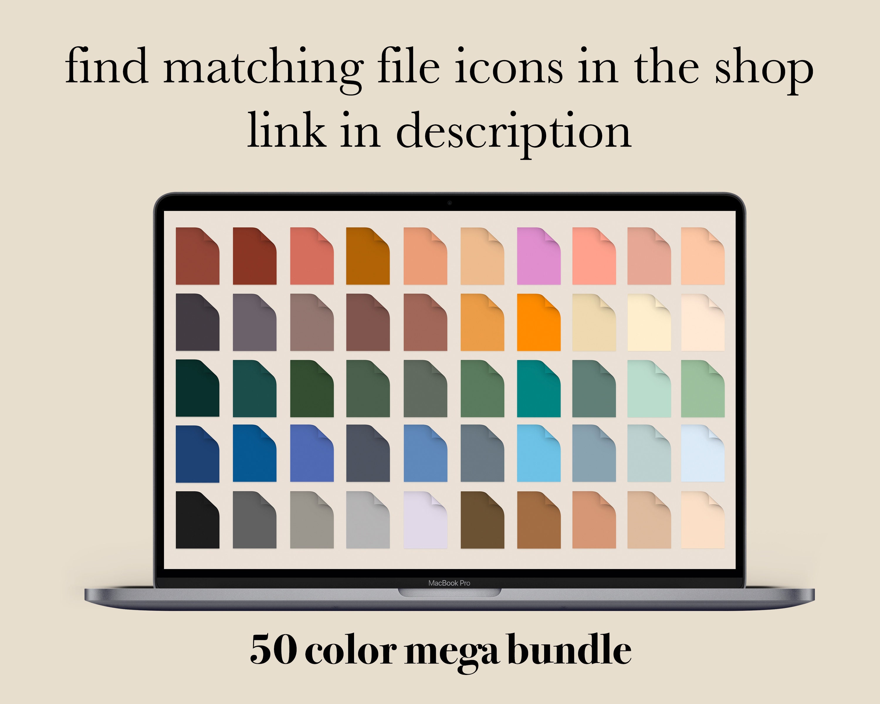 50 Desktop Folder Icons for Mac Mega Bundle of 50 Aesthetic - Etsy