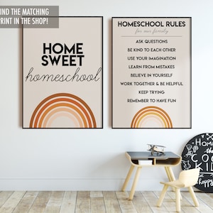 Homeschool Rules Printable | Homeschool Classroom | Homeschool Poster ...