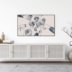 Samsung Frame Tv Art | Cute Frame Tv Art | Navy Art for Frame Tv ...