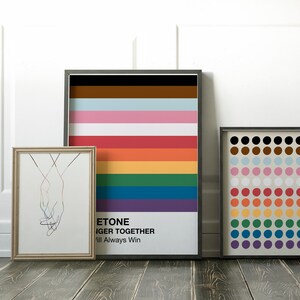 Pride Office Decor | Subtle Pride Wall Art | LGBTQ Gift | Pride Home ...