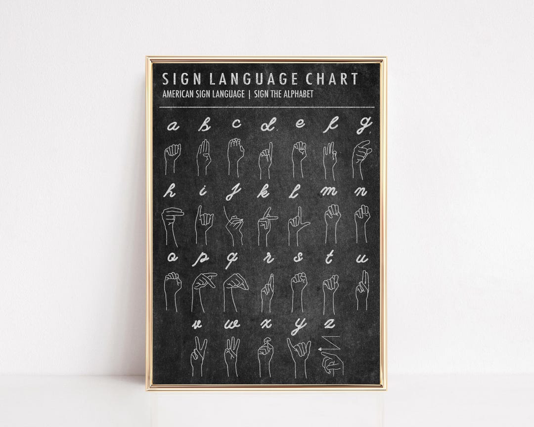 Sign Language Poster | Neutral Classroom | Homeschool Printable ...