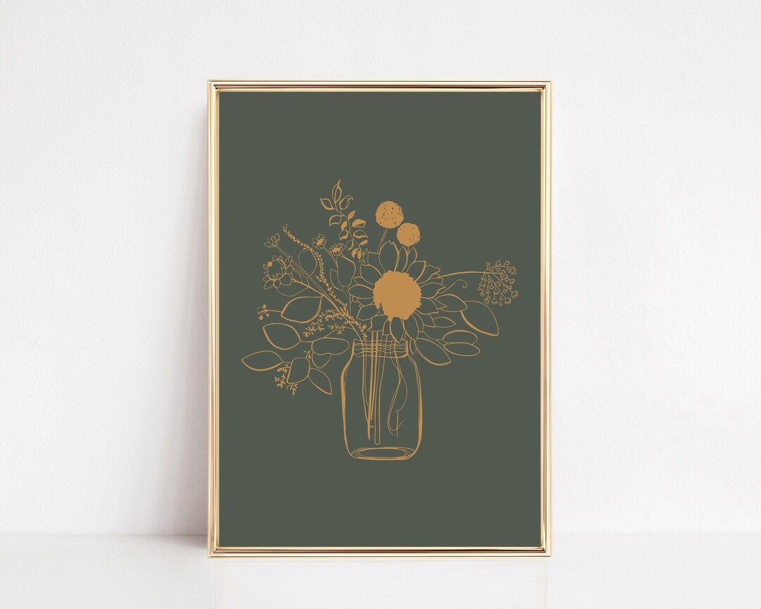 Fall Botanical Prints | Boho Art Print | Floral Wall Art | Printable ...