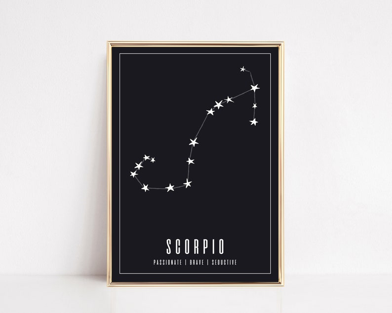 Scorpio Wall Art | Scorpio Zodiac Print | Astrology Gifts | Scorpio Art ...