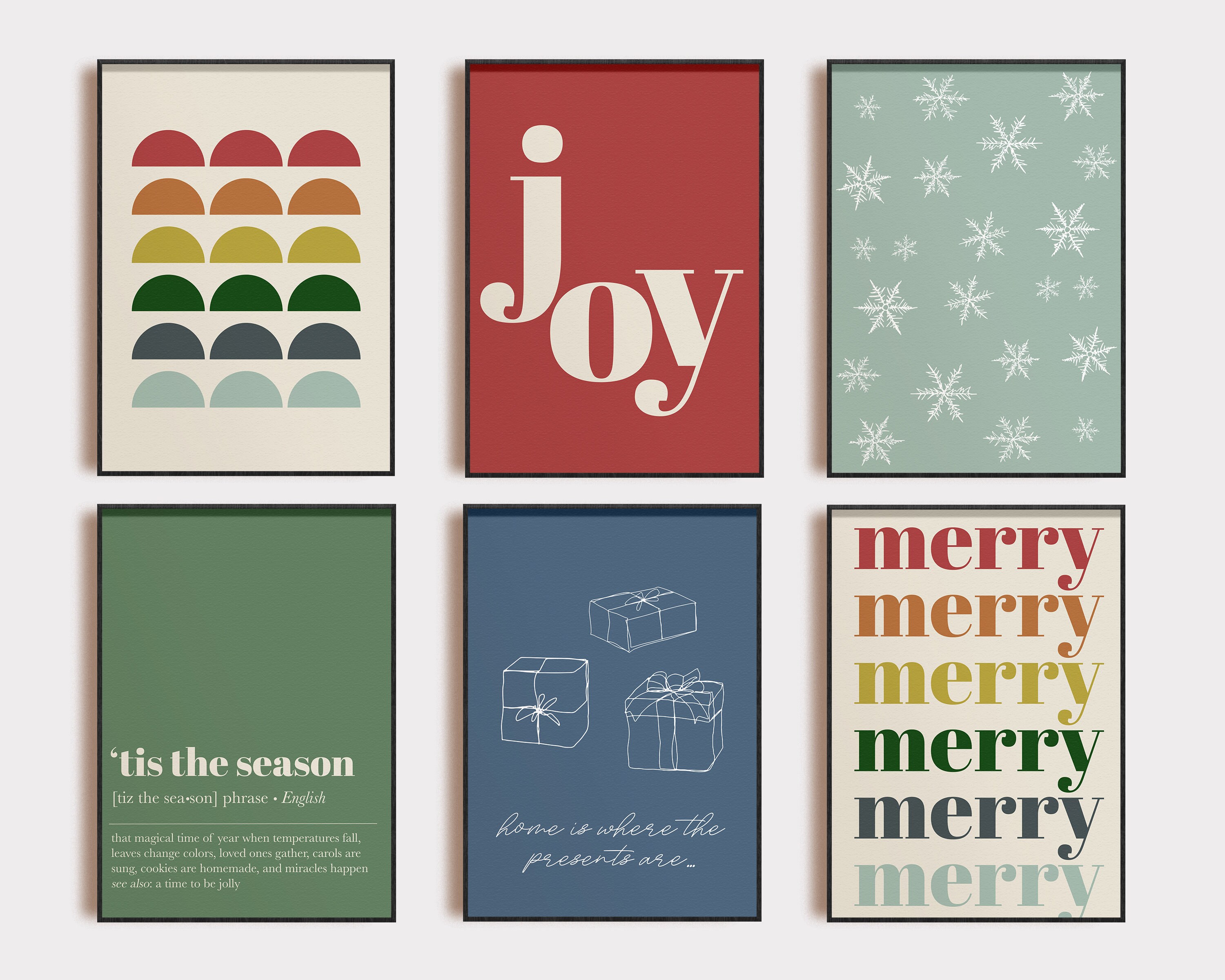 Retro Christmas Decorations 20 Christmas Printables | Etsy