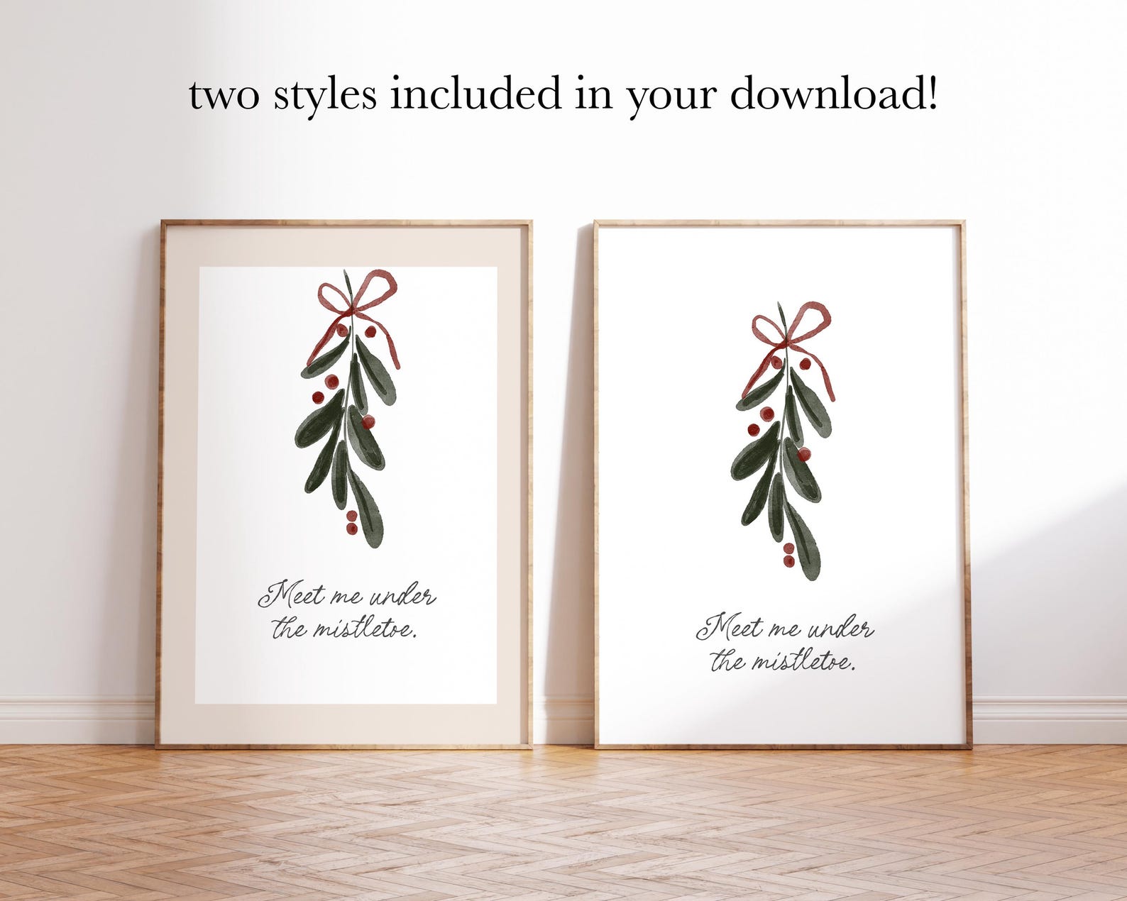 Mistletoe Christmas Print | Christmas Decor | Meet Me Under the ...