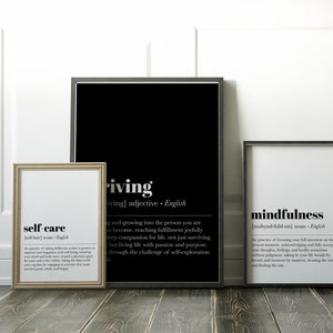 Self Care Wall Art | Set of 3 Prints | Mental Health Prints | Therapy ...