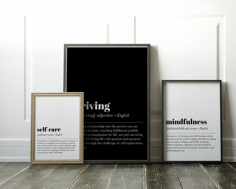 Self Care Wall Art | Set of 3 Prints | Mental Health Prints | Therapy ...