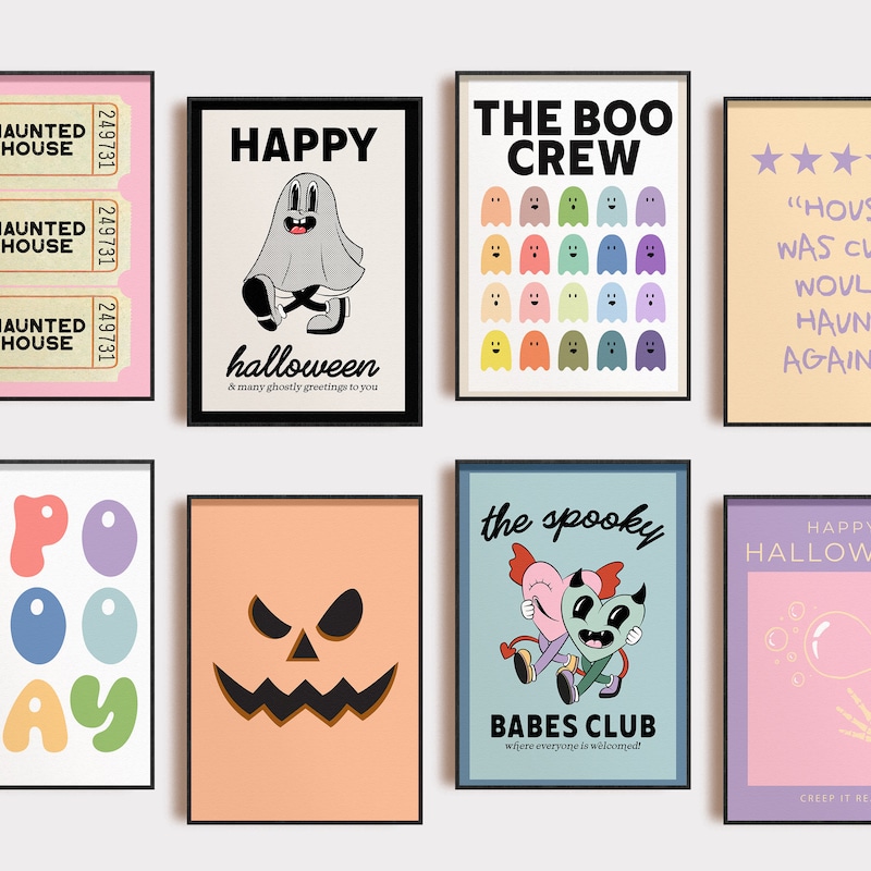 Cute Halloween Poster - Etsy