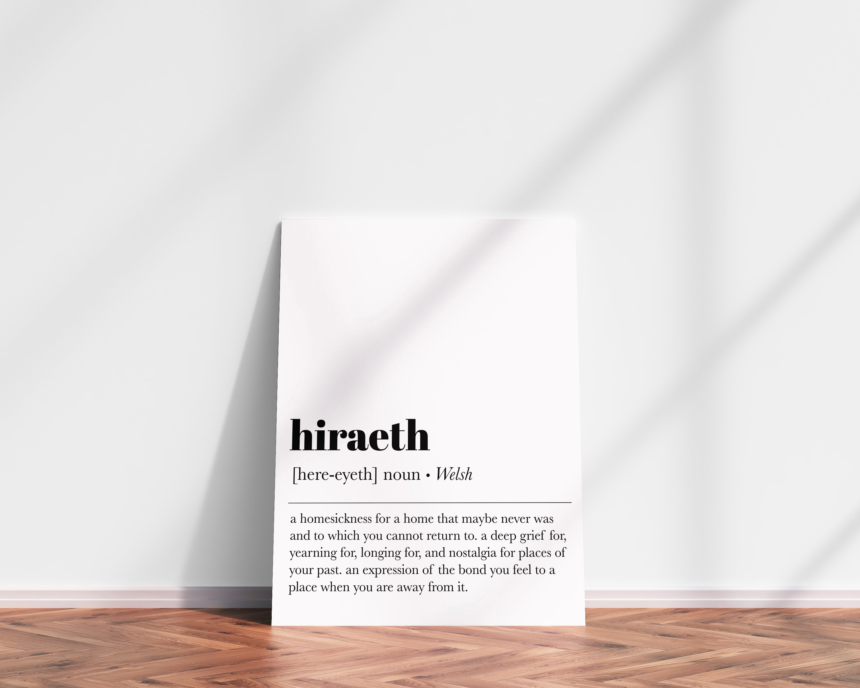 Hiraeth Definition Print Welsh Print Home Definition - Etsy