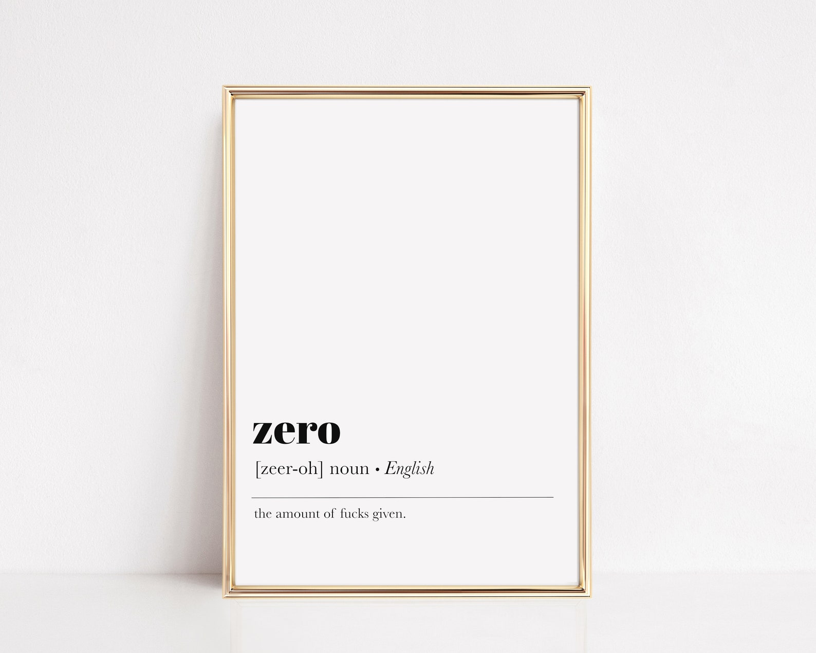 Zero Definition Print Funny Wall Art Dorm Room Decor - Etsy