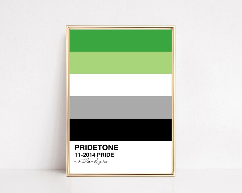 Aromantic Pride Print Aromantic Pride Flag Lgbtq Poster Etsy