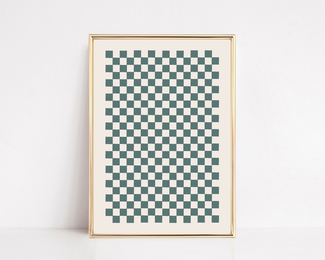 Checkered Wall Art | Groovy Wall Art | Retro Wall Art | Mid Century ...