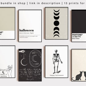 Printable Halloween Decor | Halloween Poster | Cat Wall Art | Black Cat ...