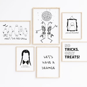 Minimalist Halloween Decor | 6 HALLOWEEN PRINTS | Neutral Halloween ...