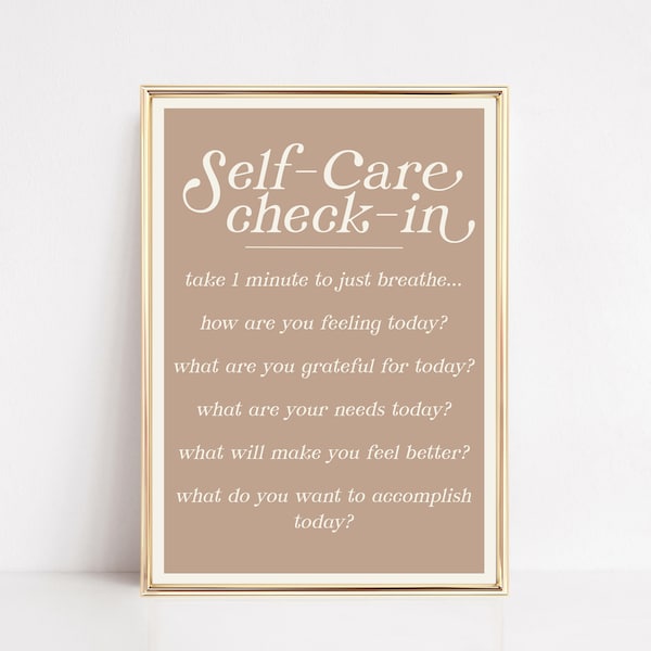 Self Care Print - Etsy