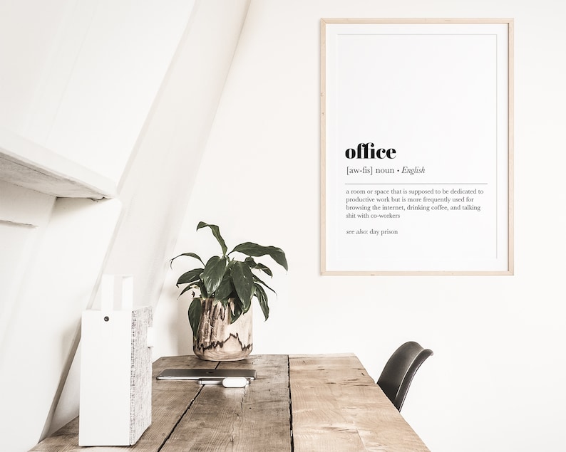 Office Definition Print Office Decor Funny Office Wall Art - Etsy
