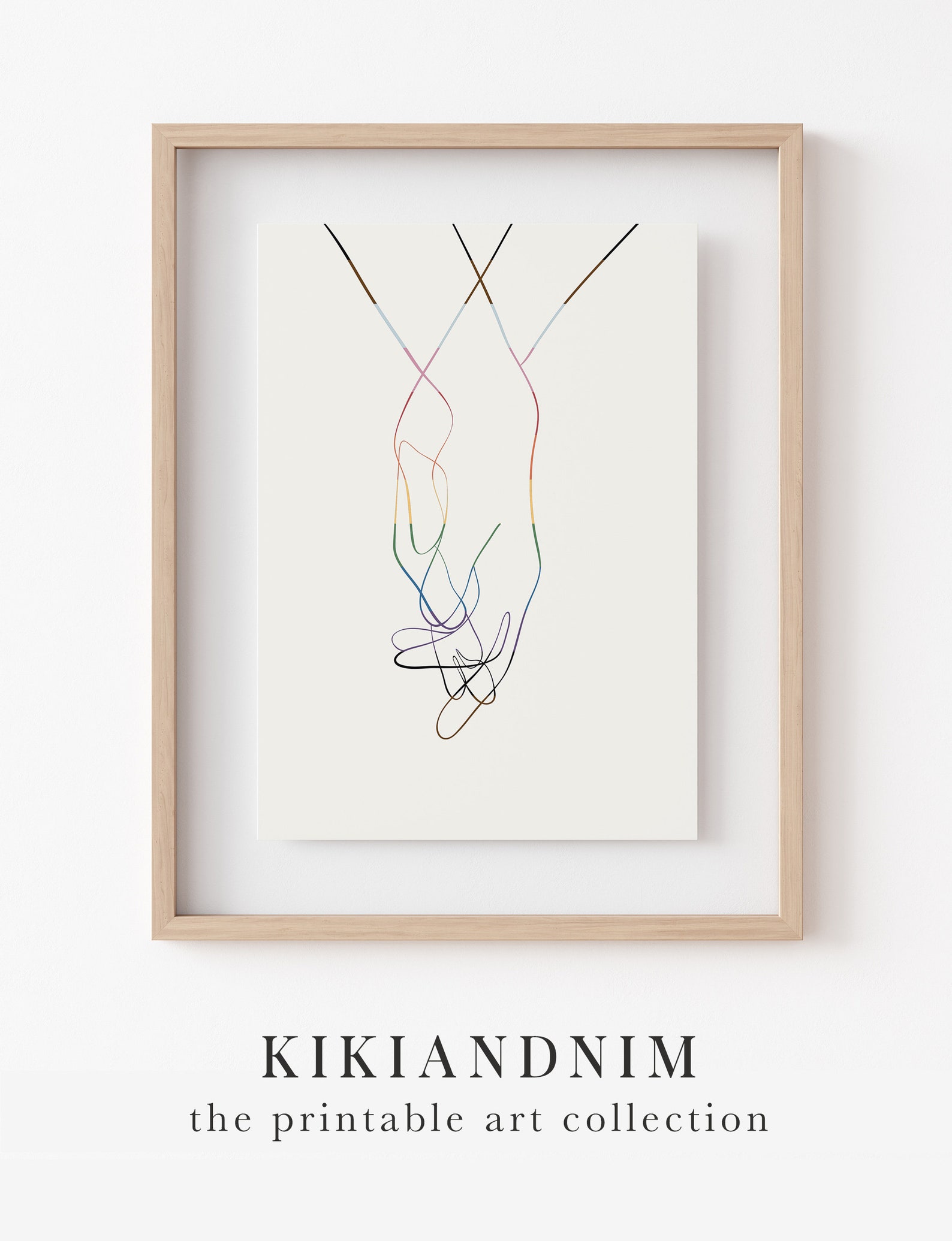 Subtle Pride Wall Art Holding Hands Line Art Pride Home - Etsy