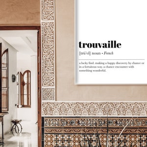 Trouvaille Definition Print | French Print | Romantic Gift | French ...