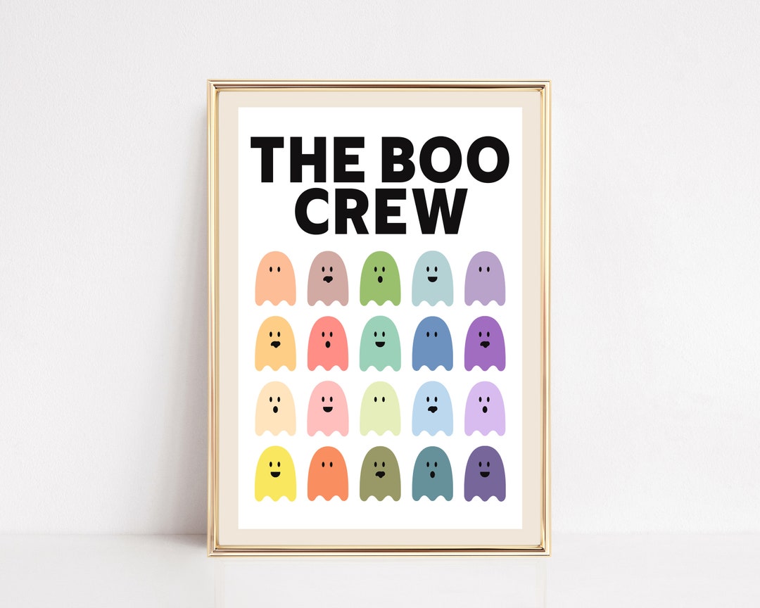 Rainbow Ghost Halloween Decor | Cute Halloween Wall Art | Trendy Retro ...