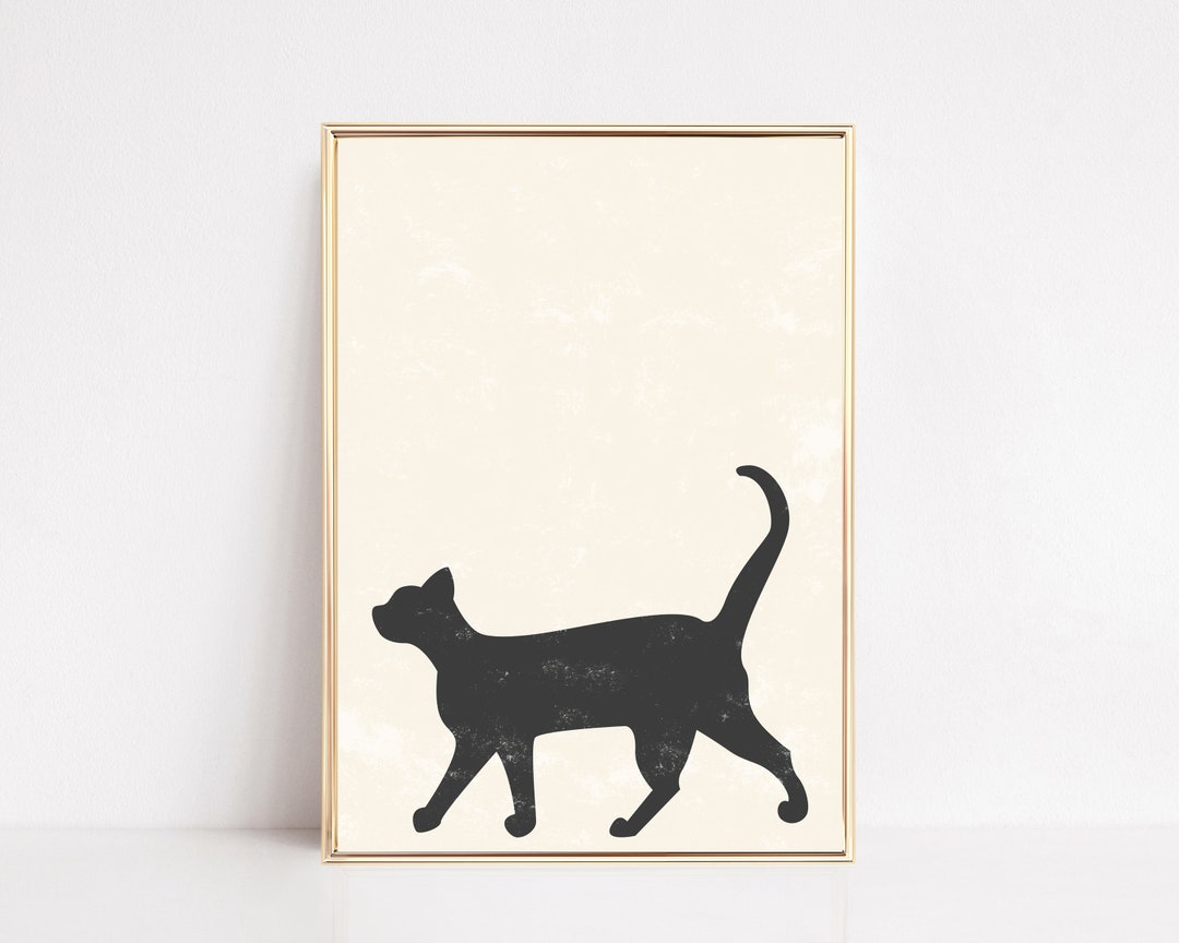 Printable Halloween Decor | Halloween Poster | Cat Wall Art | Black Cat ...