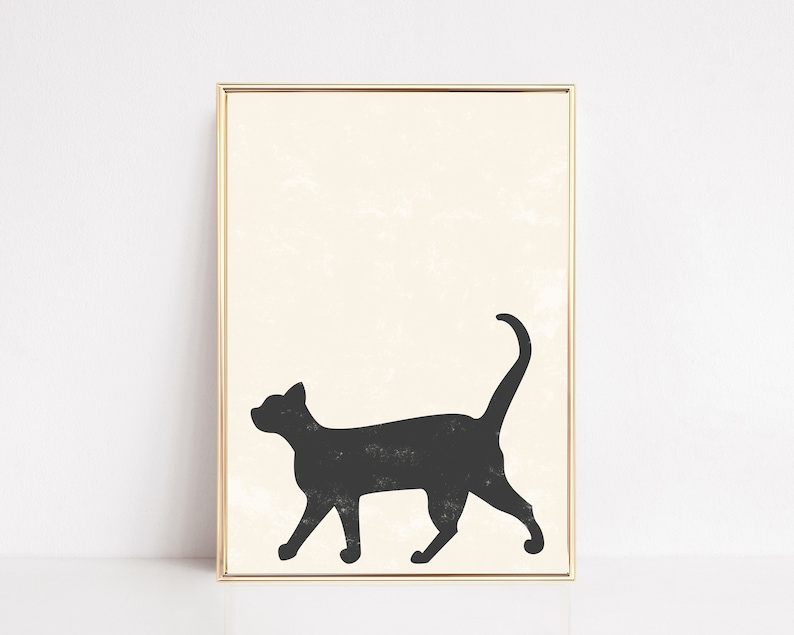 Printable Halloween Decor Halloween Poster Cat Wall Art - Etsy