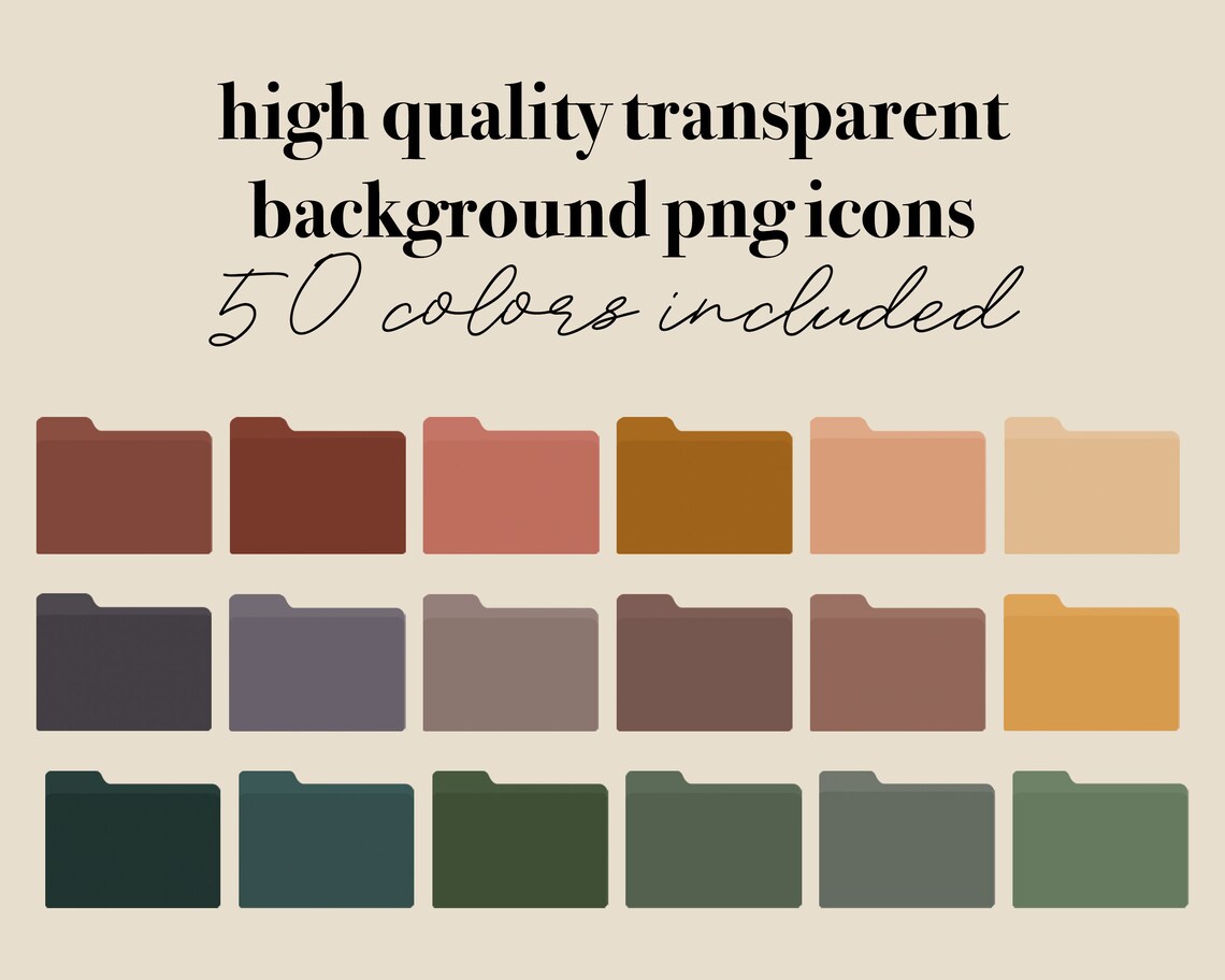 50 Desktop Folder Icons for Mac Mega Bundle of 50 Aesthetic - Etsy