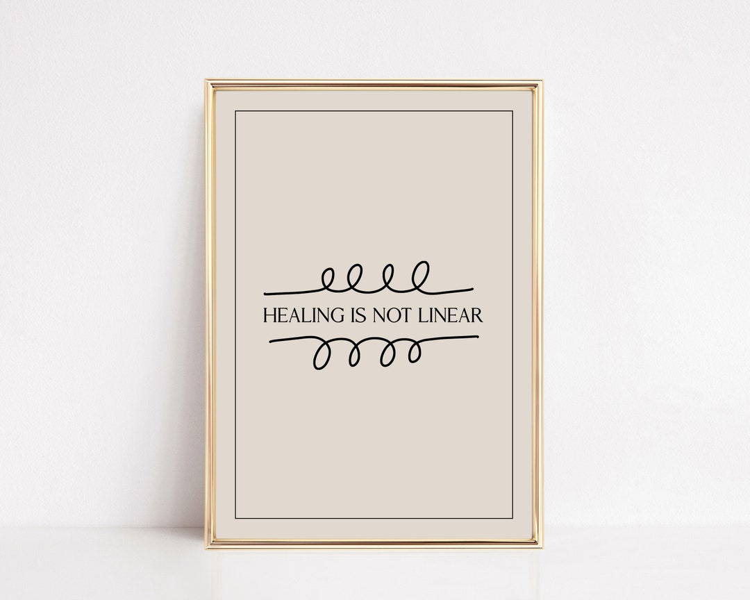 Healing is Not Linear Wall Art Mental Health Art Self Care - Etsy