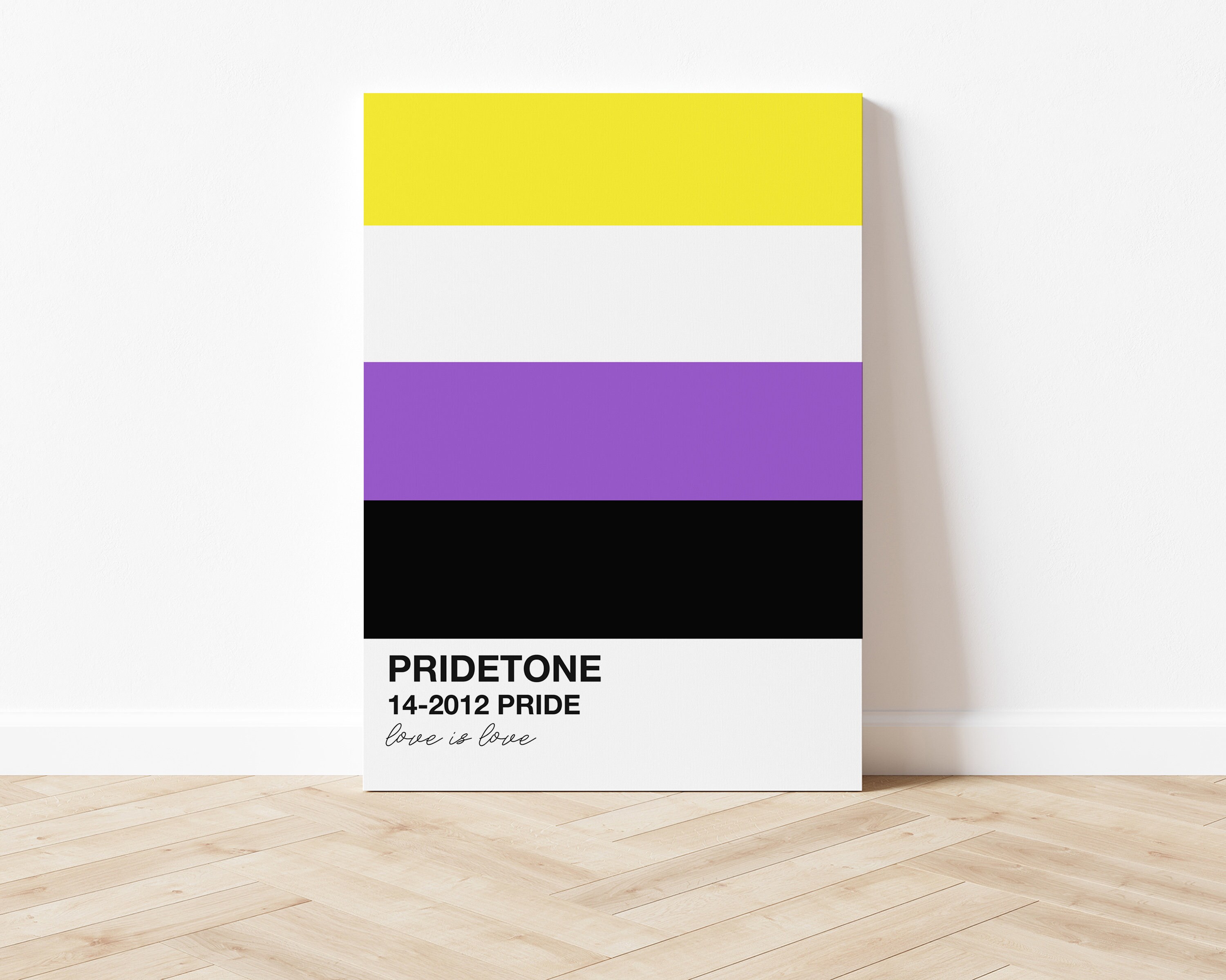 Nonbinary pride print nonbinary pride LGBTQ poster PRIDE | Etsy