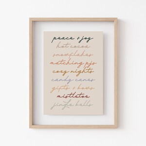 Christmas Printable Wall Art | Boho Christmas Decor | Christmas Prints ...