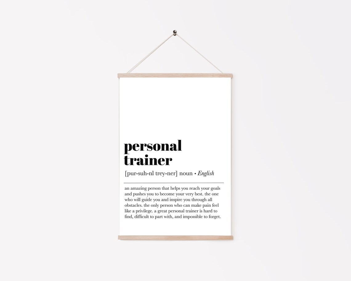 Personal Trainer Definition Print Gift for Personal Trainer - Etsy
