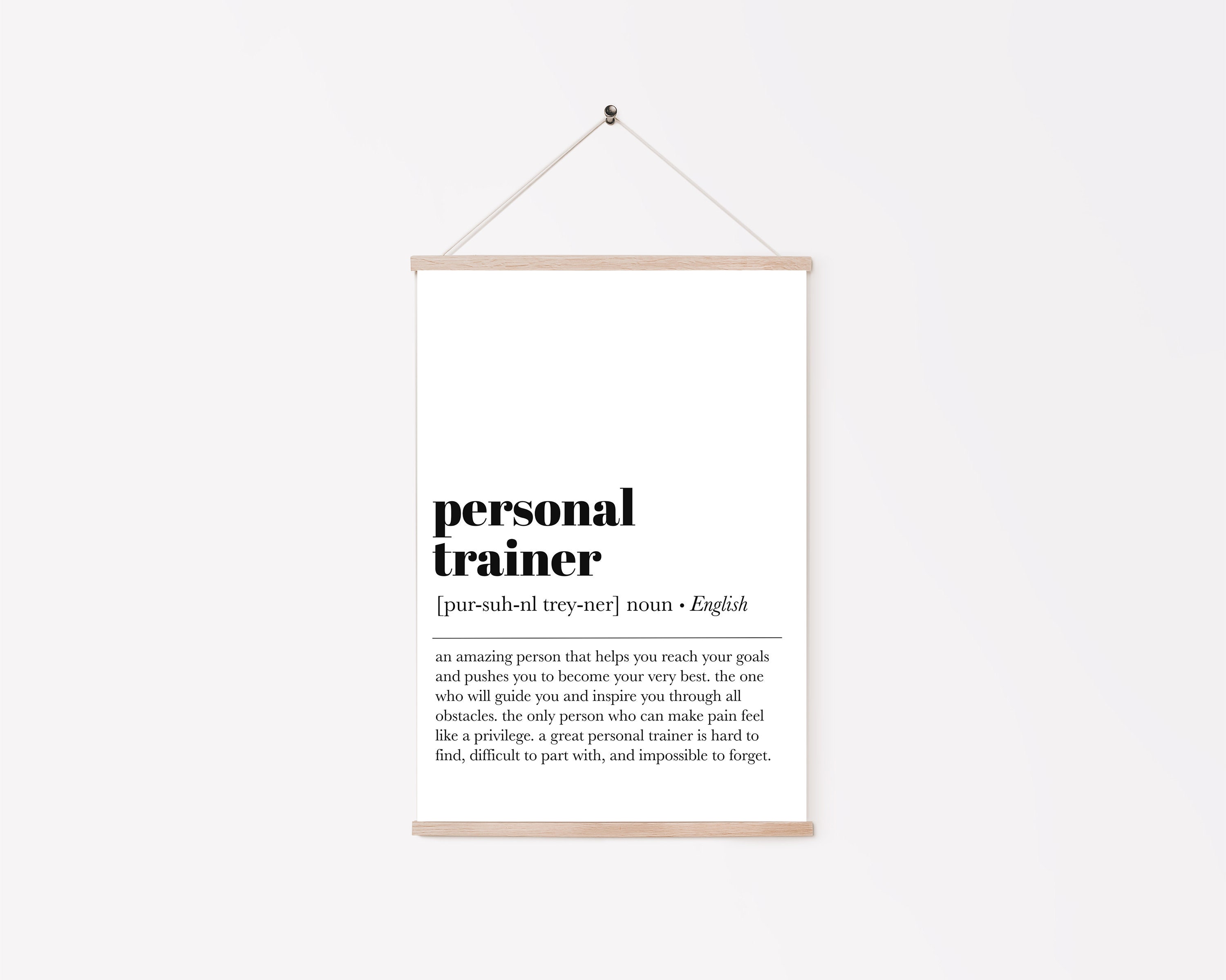 Personal Trainer Definition Print Gift for Personal Trainer - Etsy