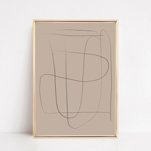 Abstract Scribble Fine Line Art Printable Home Office Decor | Etsy