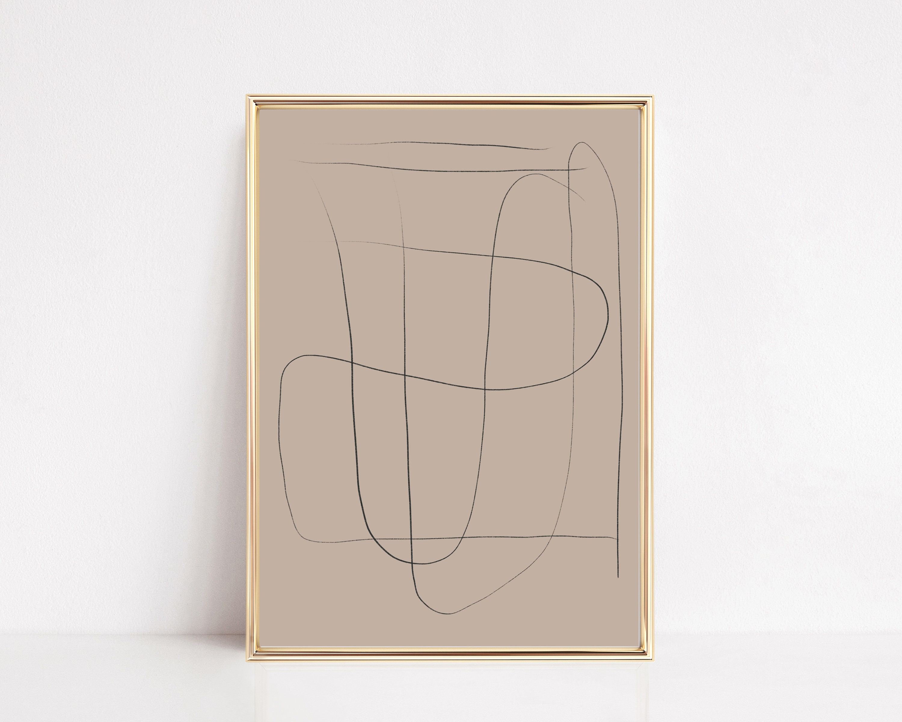 Abstract Scribble Fine Line Art Printable Home Office Decor | Etsy