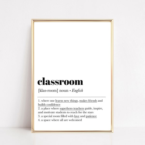 Classroom Poster - Etsy