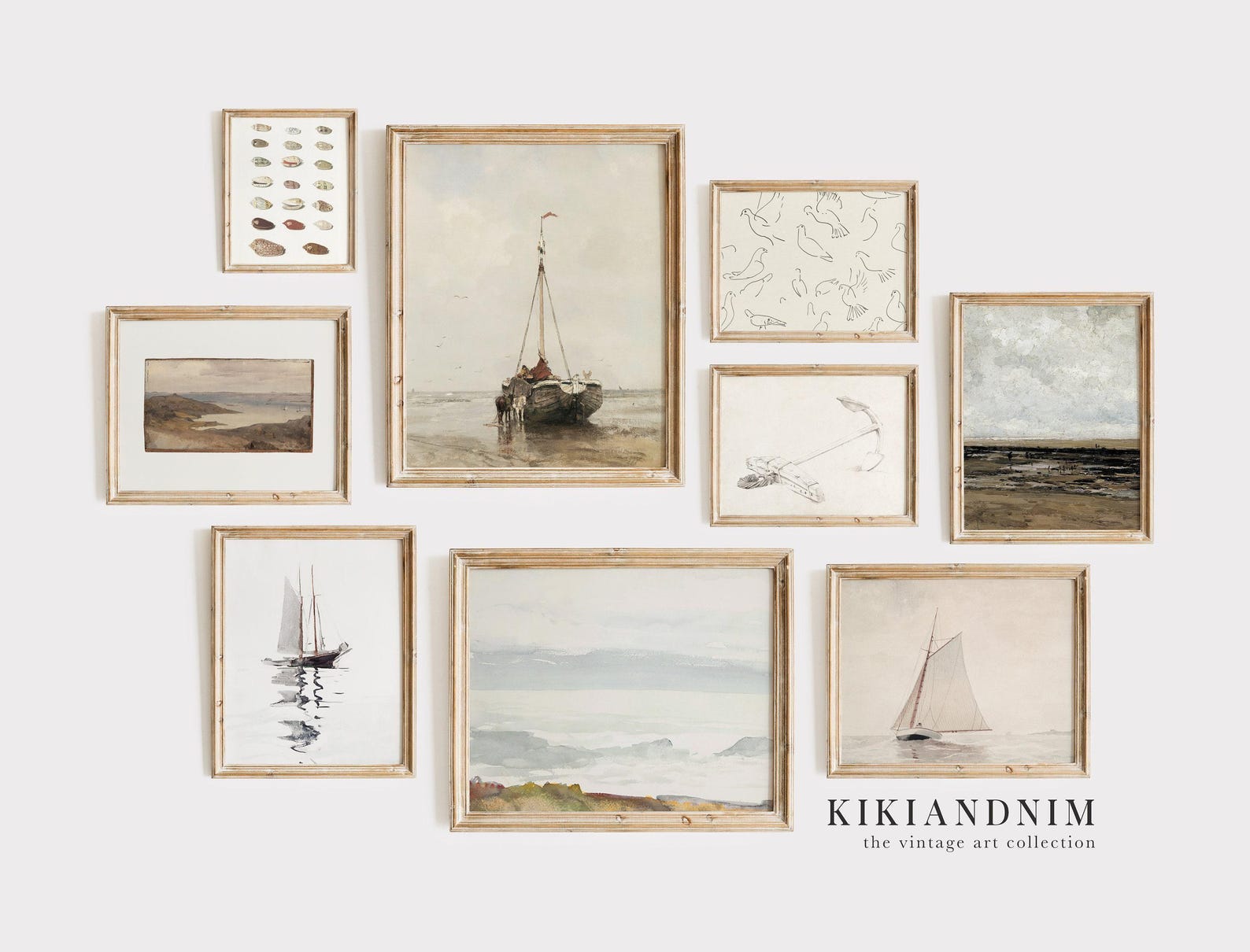 Vintage Beach Wall Art Mega Bundle | 30 BEACH PRINTS | Nautical Wall ...